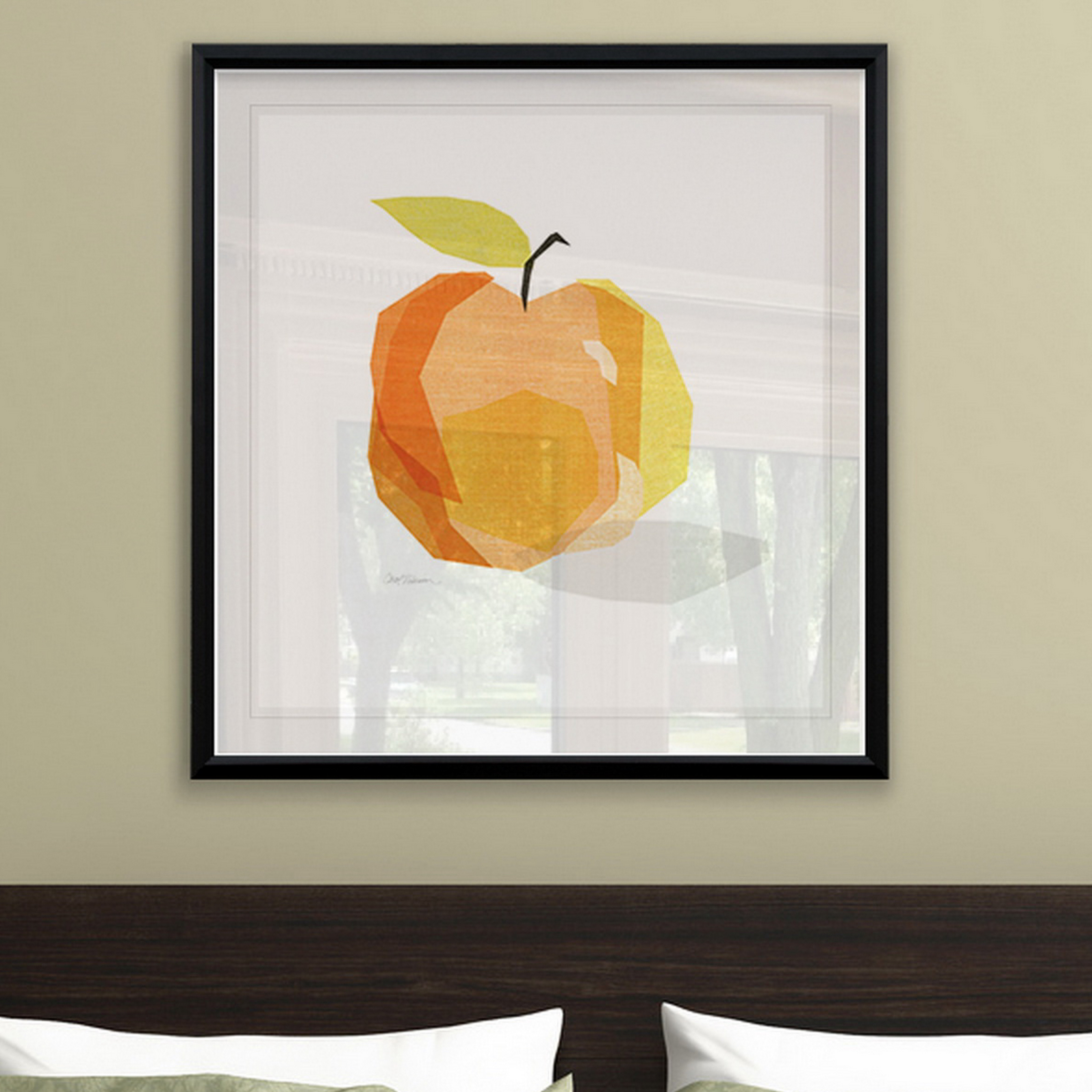 Winston Porter Red Linen Apple - Picture Frame Print - Wayfair Canada