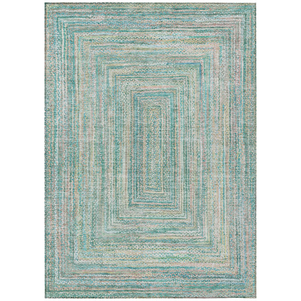 Teal Outdoor Rugs You'll Love | Wayfair