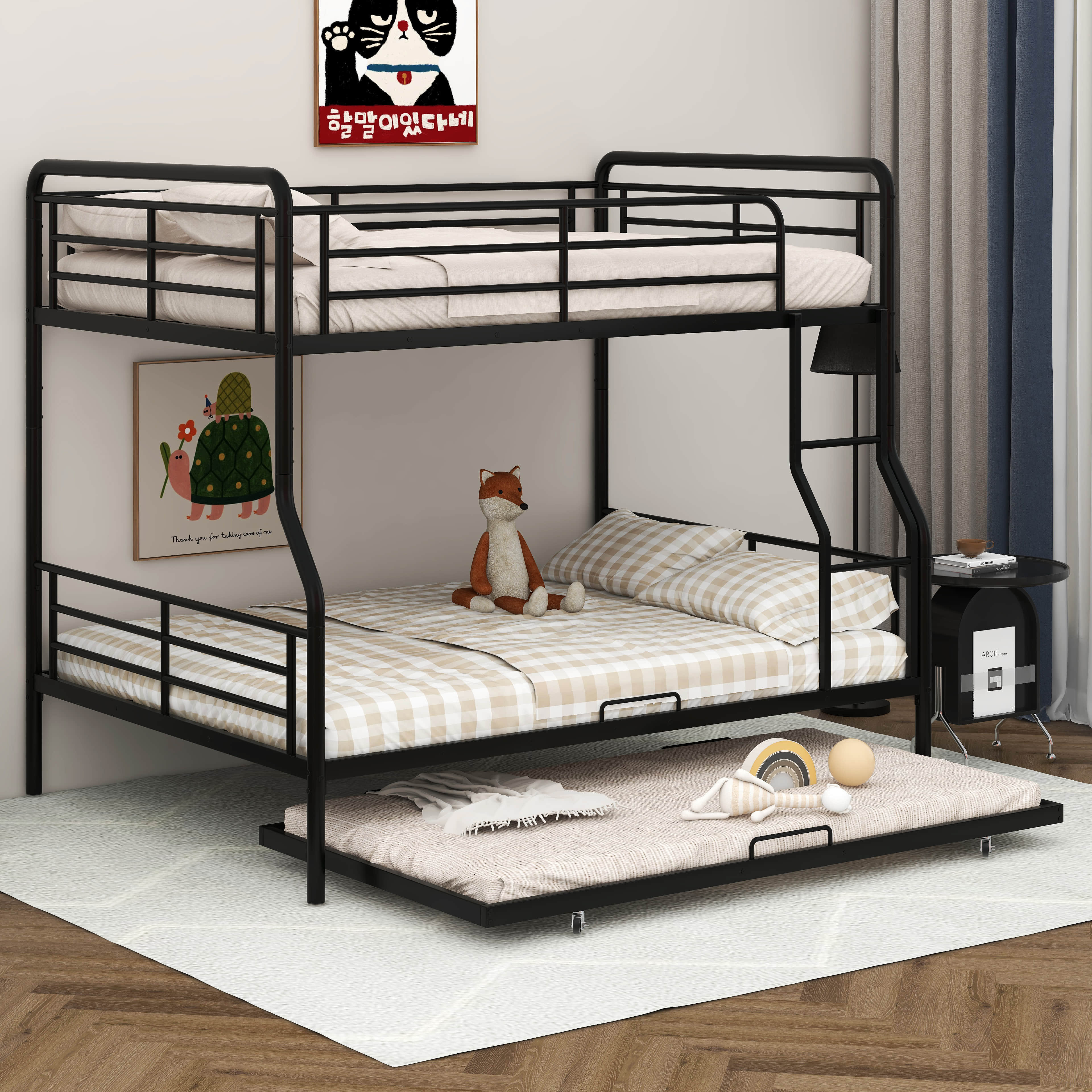 Isabelle & Max™ Lit superposé au dessus d'un grand lit double avec ...