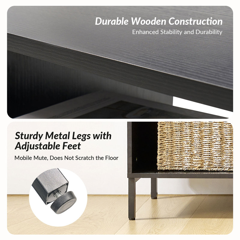 Wrought Studio™ Marna Modern Expandable Tv Stand With Adjustable Length ...