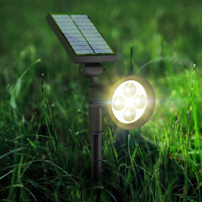 Solvao 15.94'' Solar Powered Integrated LED Outdoor Floor Lamp | Wayfair