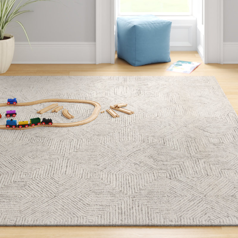 Wade Logan® Aniek Handmade Gray/Ivory Rug & Reviews | Wayfair