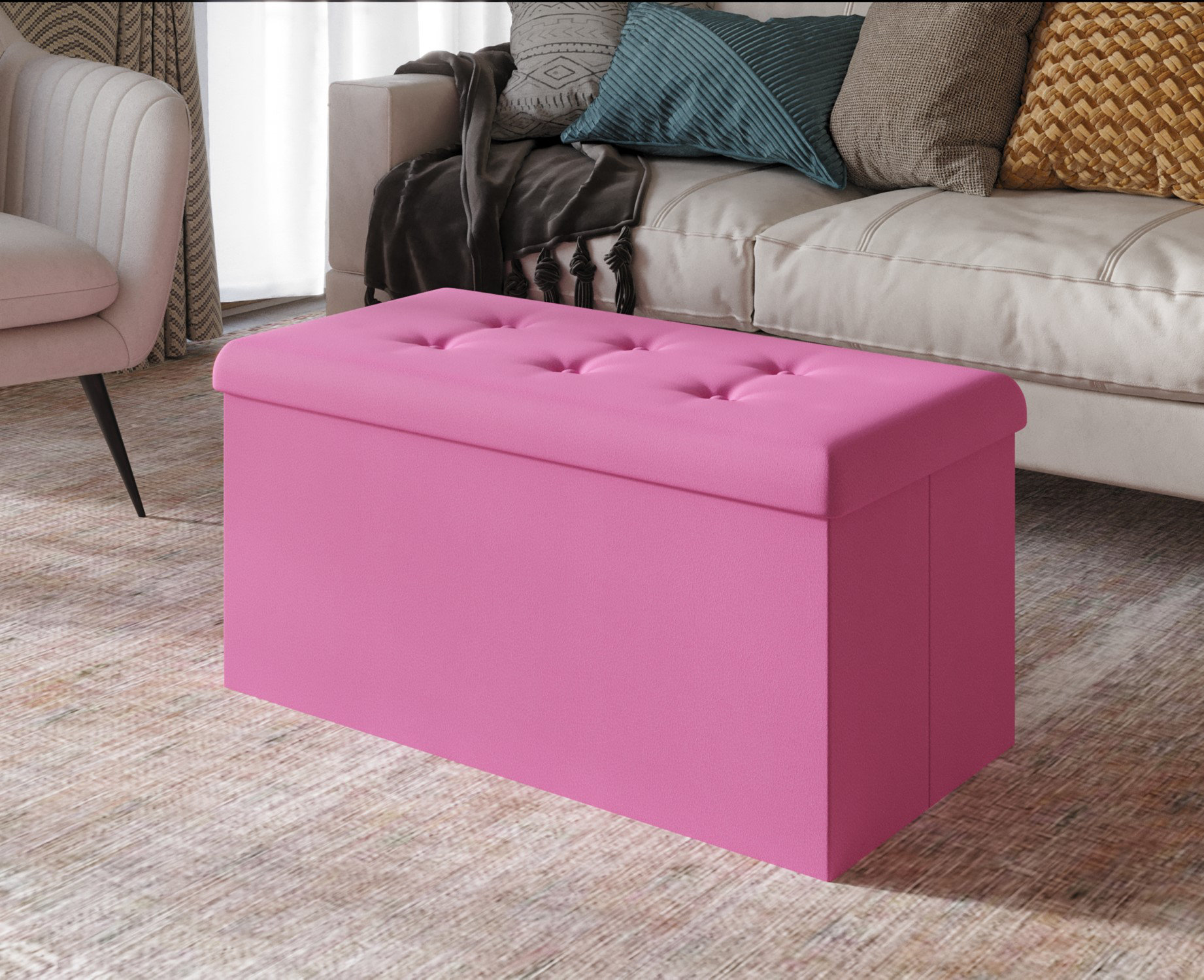 Trent Austin Design Millett Upholstered Flip Top Storage Bench ...