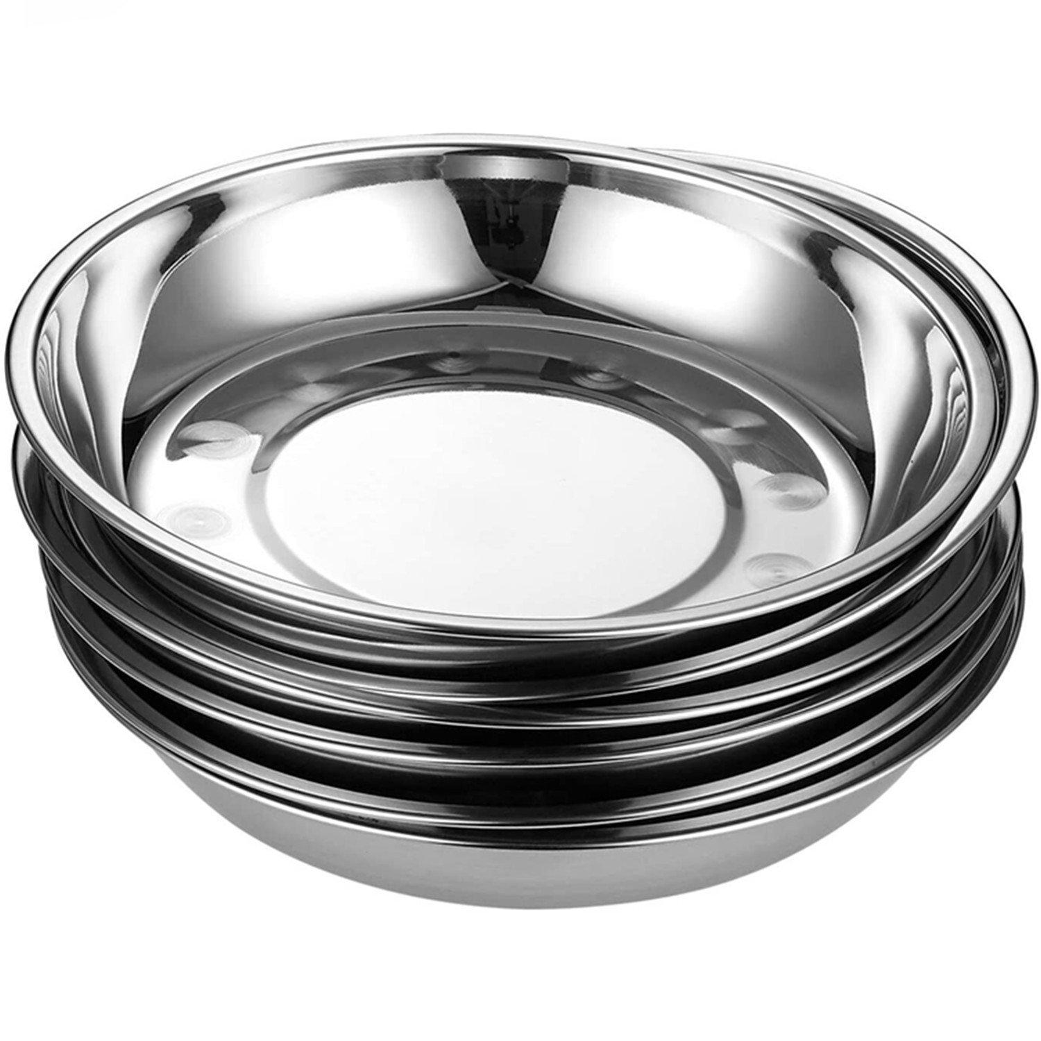 Latitude Run® Janushan 12 Piece Durable Round Stainless Steel Dinner ...