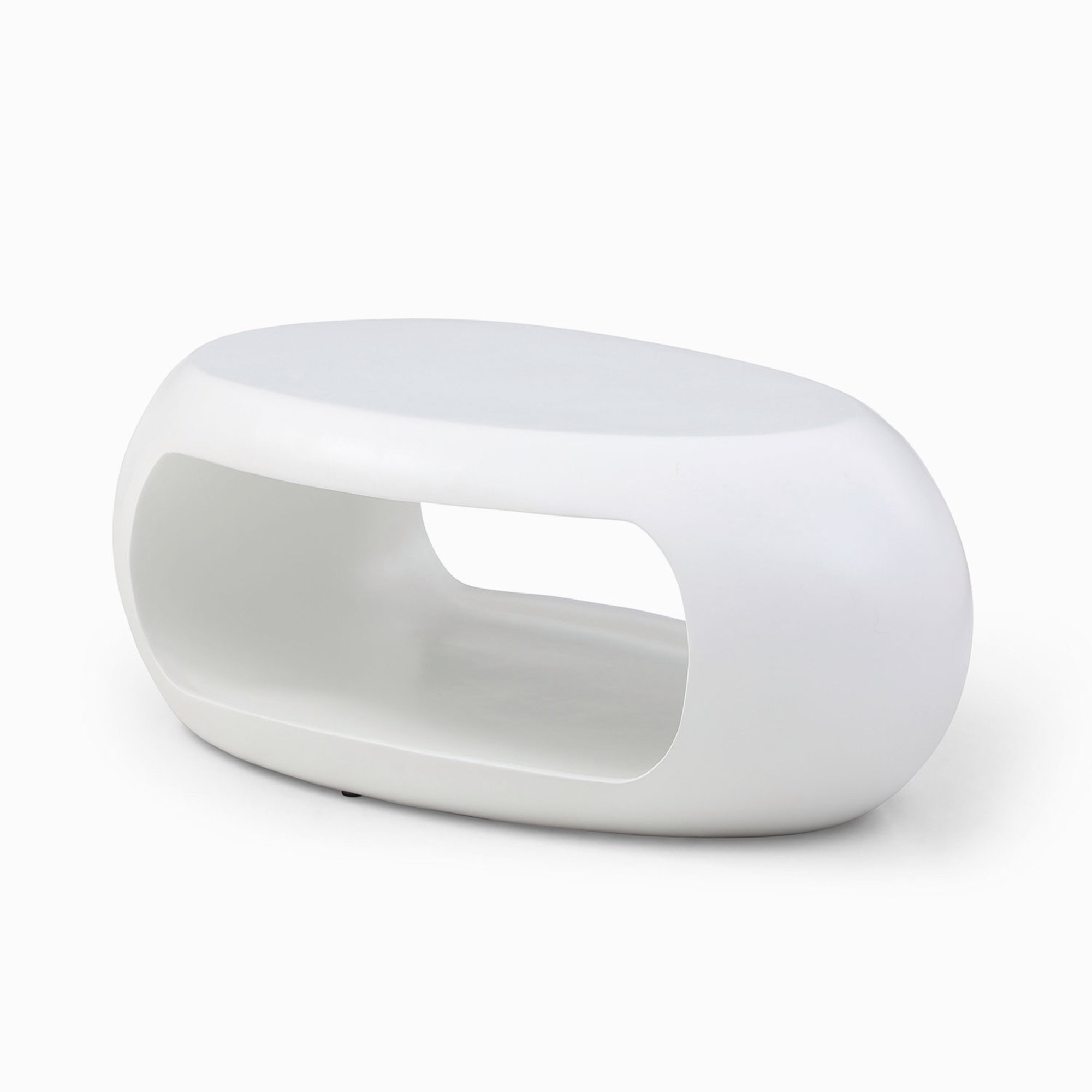 Brayden Studio® Oval Coffee Table, Sturdy Fiberglass table for Living ...