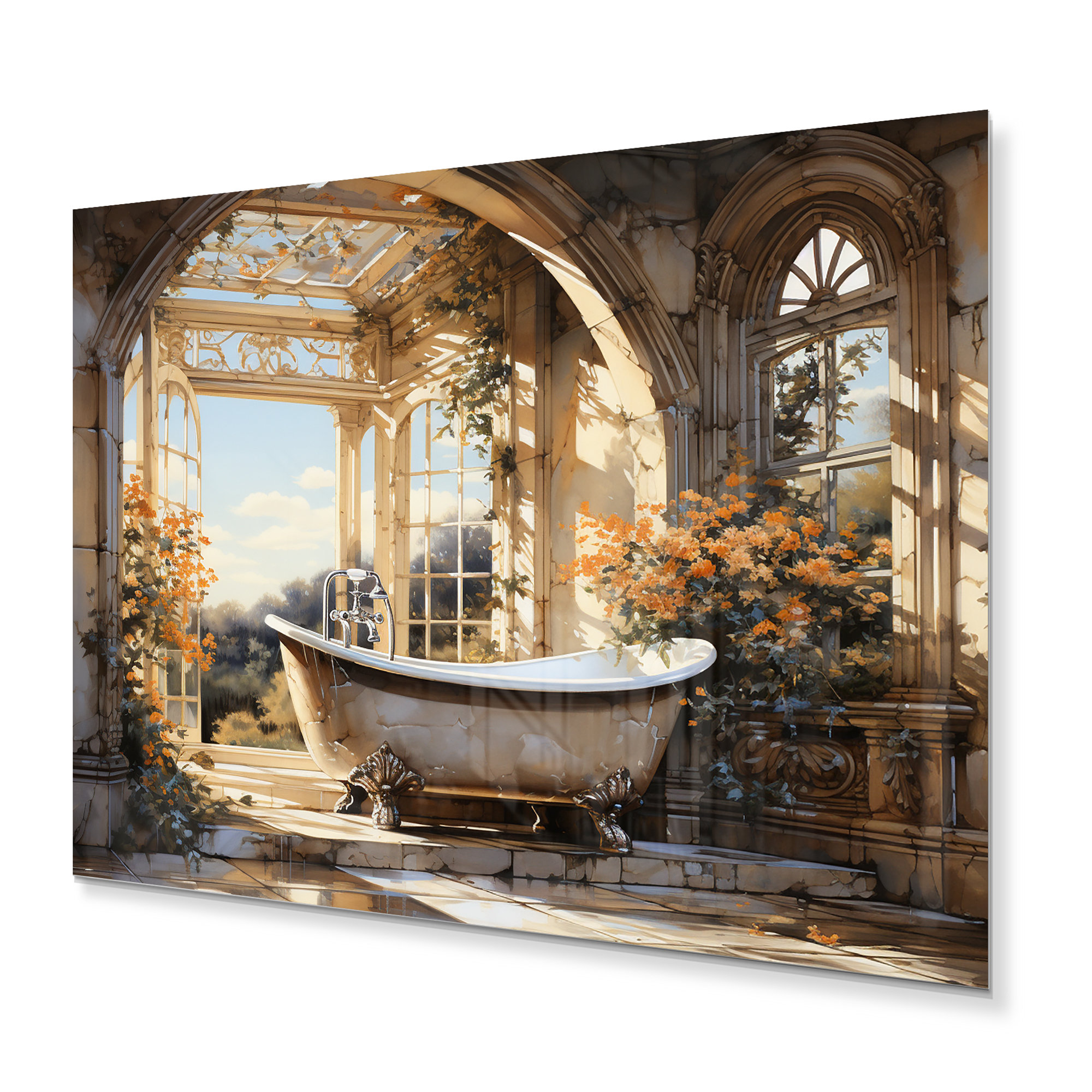 Ophelia & Co. Bathroom Golden Luxe I - Bath & Laundry Metal Wall Art ...