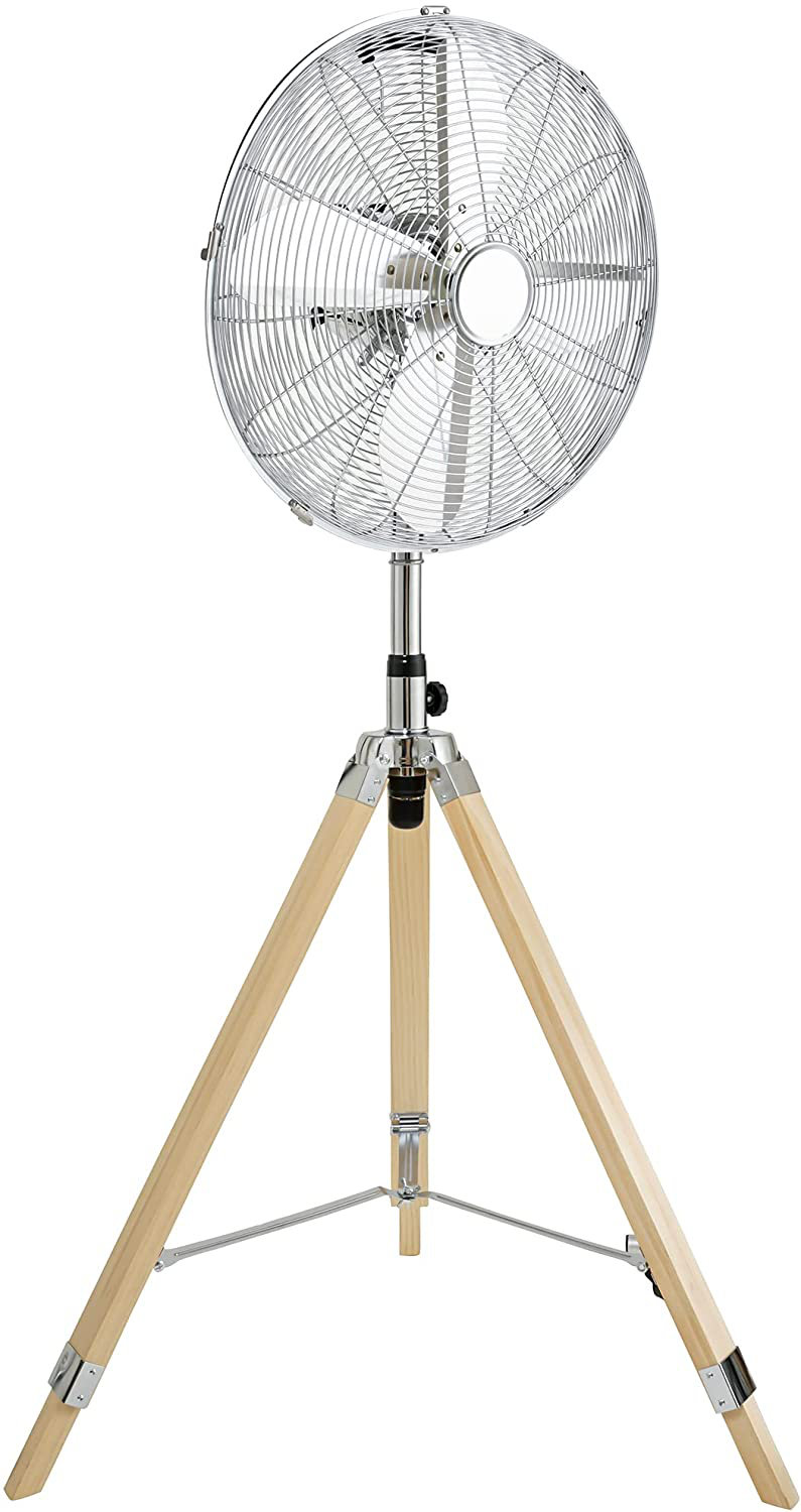 Simple Deluxe Retro Tripod Fan, Home Air Circulation Nostalgic Vertical ...