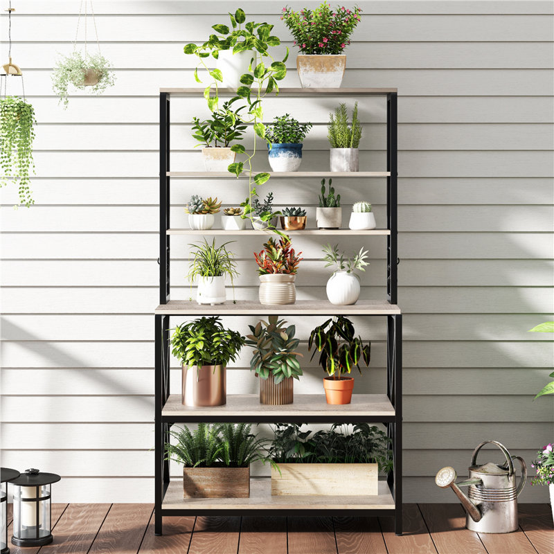 Yaheetech 6 Tier Baker’s Rack Utility Storage Shelf Unit for Kitchen ...