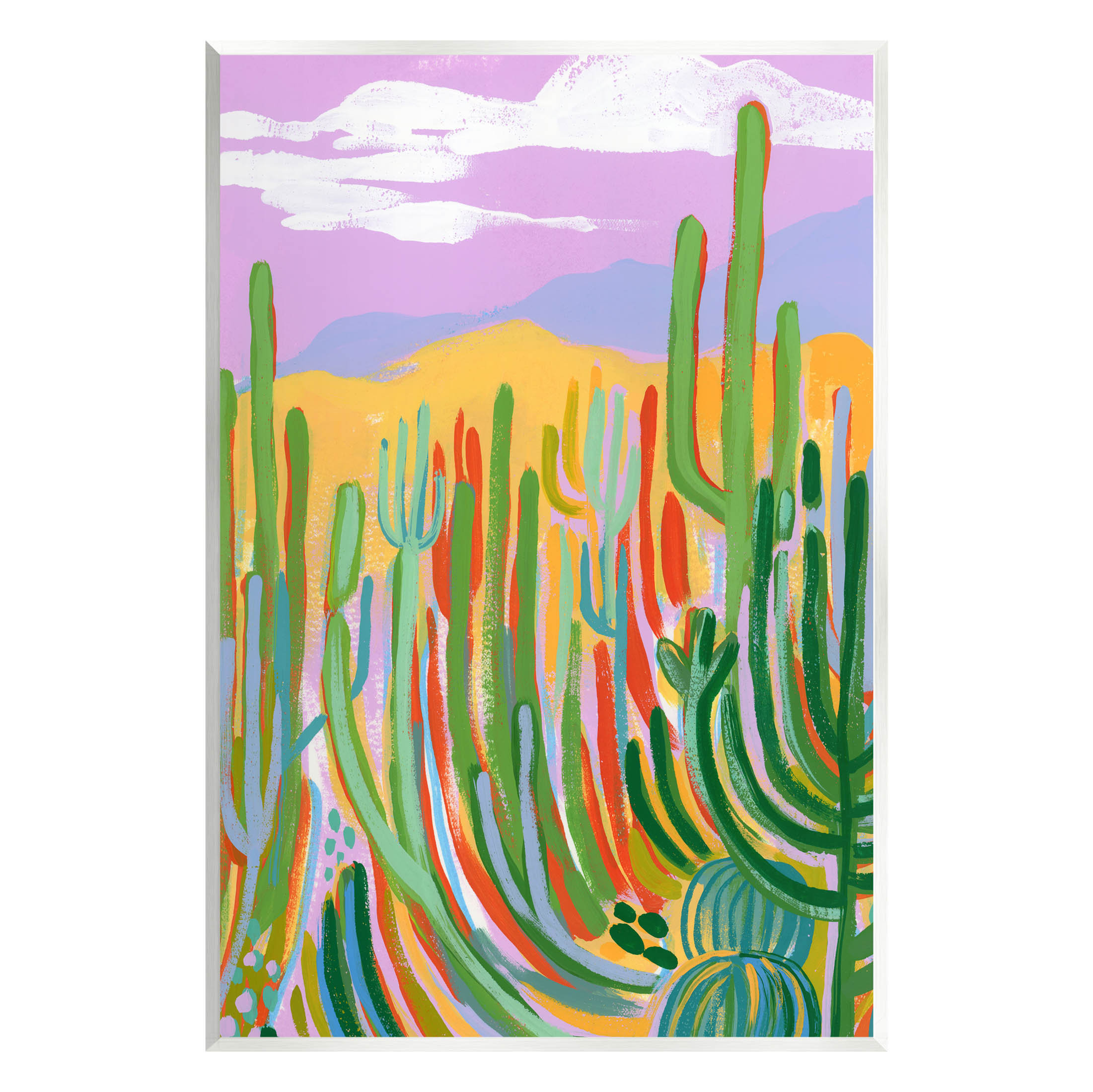 Stupell Industries Modern Desert Scenery Cactus Plants Wall Plaque Art ...