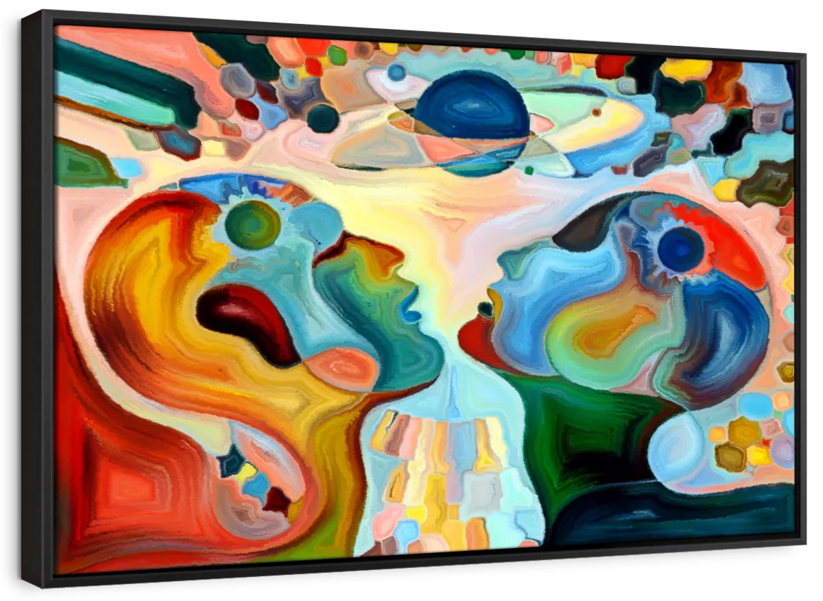 Wildon Home® People " Man And Woman Abstract Canvas Print " | Wayfair