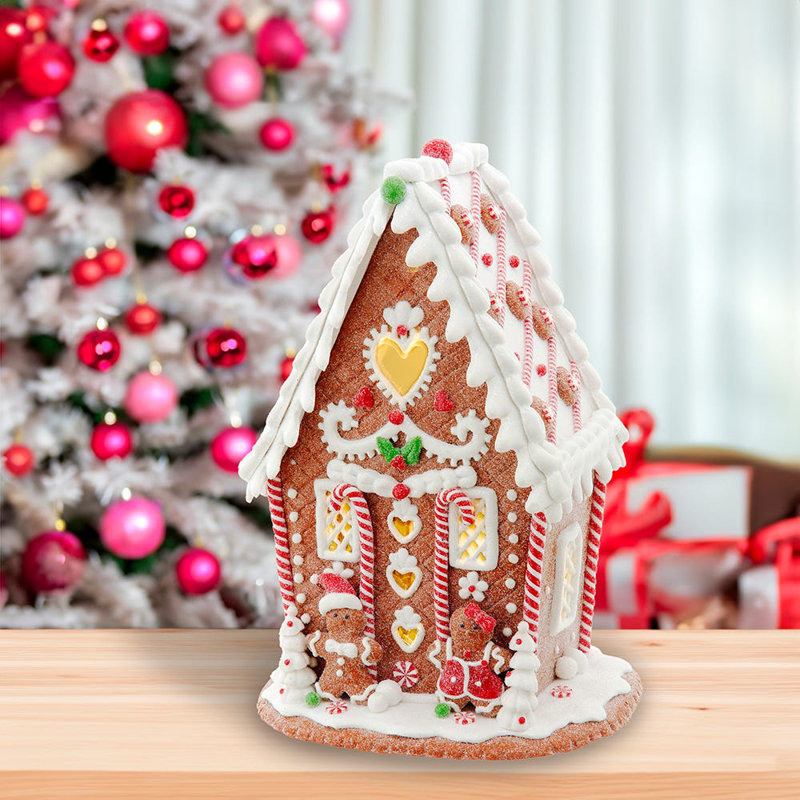 Kurt Adler 7.87-Inch Battery Operated LED Gingerbread House With Heart ...