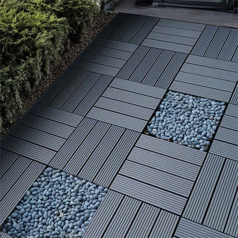 HBI home 54 Pack Interlocking Plastic Deck Tiles, Waterproof Outdoor ...