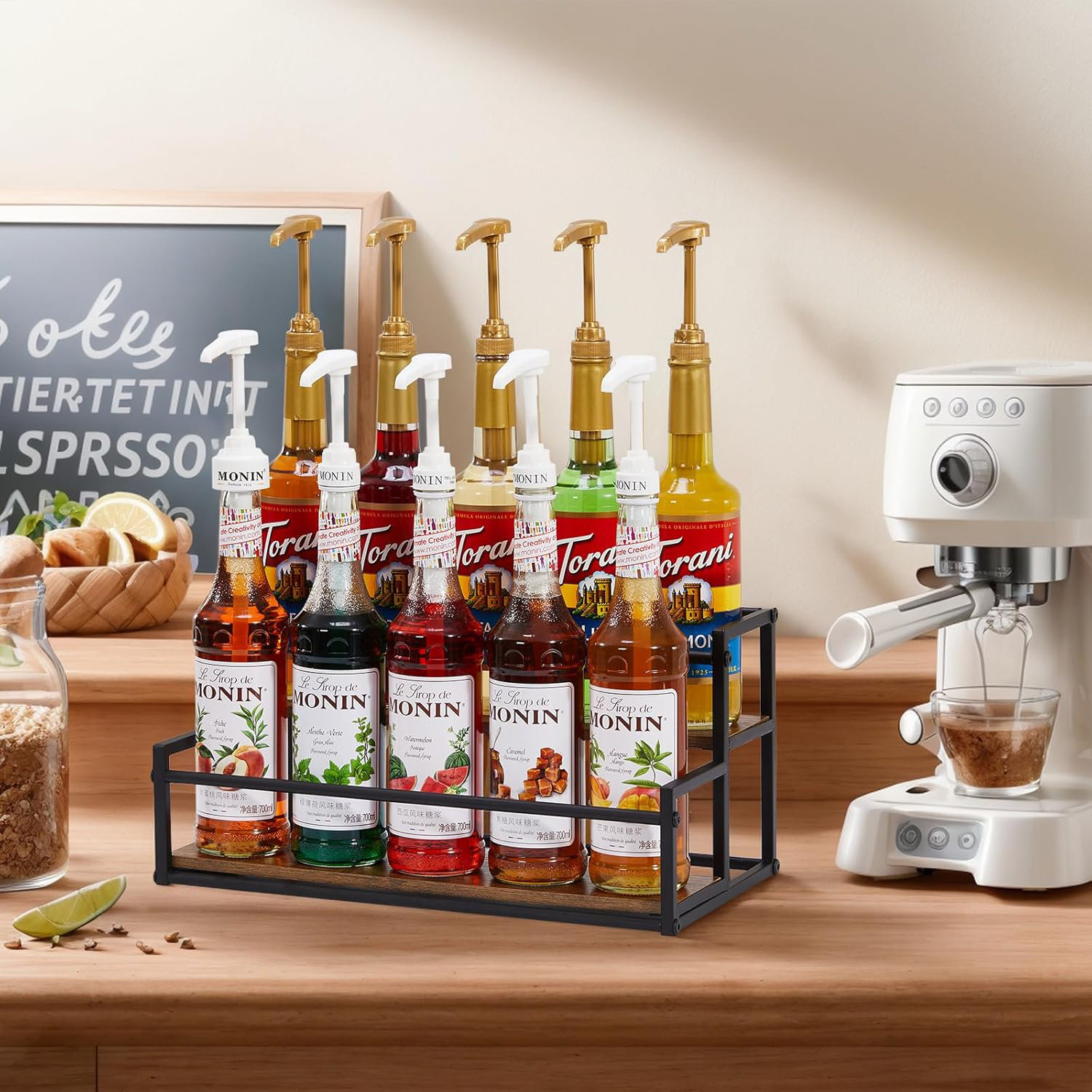17 Stories 2-Tier 10 Syrup Bottles Rack for Coffee Bar - Wayfair Canada