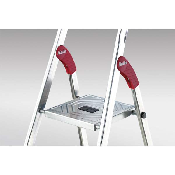 Hailo USA Inc. Hailo L60 5-Step Aluminum Step Ladder with 330 lb. Load ...
