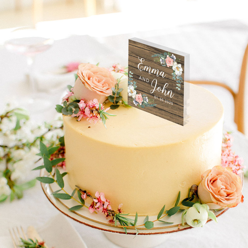 Koyal Wholesale Wood Custom Cake Topper | Wayfair