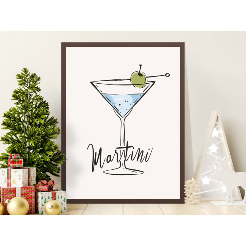 Happy Larry Marytini Martini Cocktail Wall Art, Fun Bar Cart Decor ...