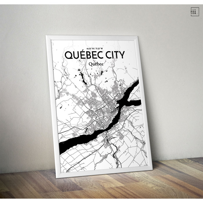 OurPoster.com Quebec City City Map On Paper Print - Wayfair Canada