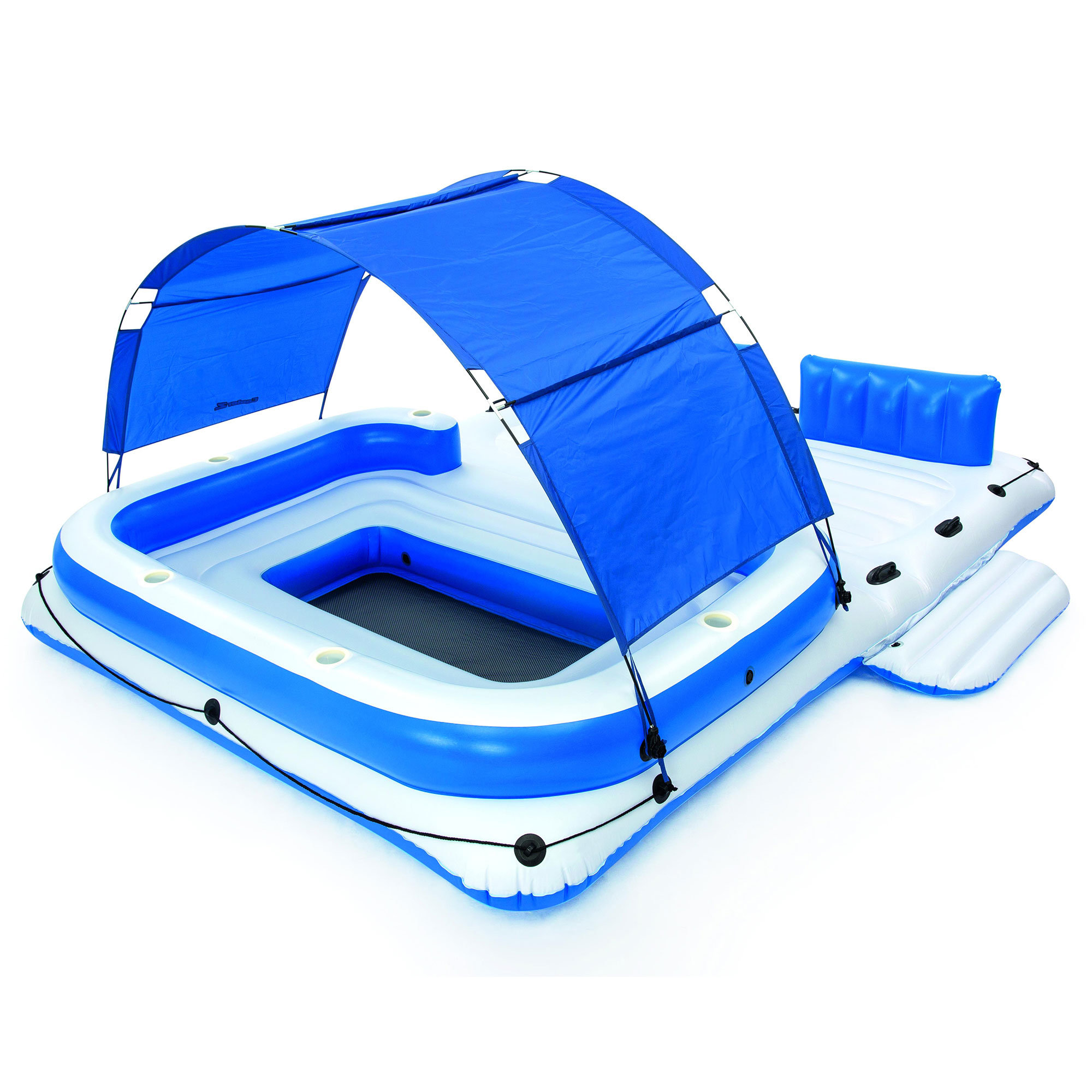 Bestway Hydro-Force Tropical Breeze 6 Person Inflatable Party Island ...
