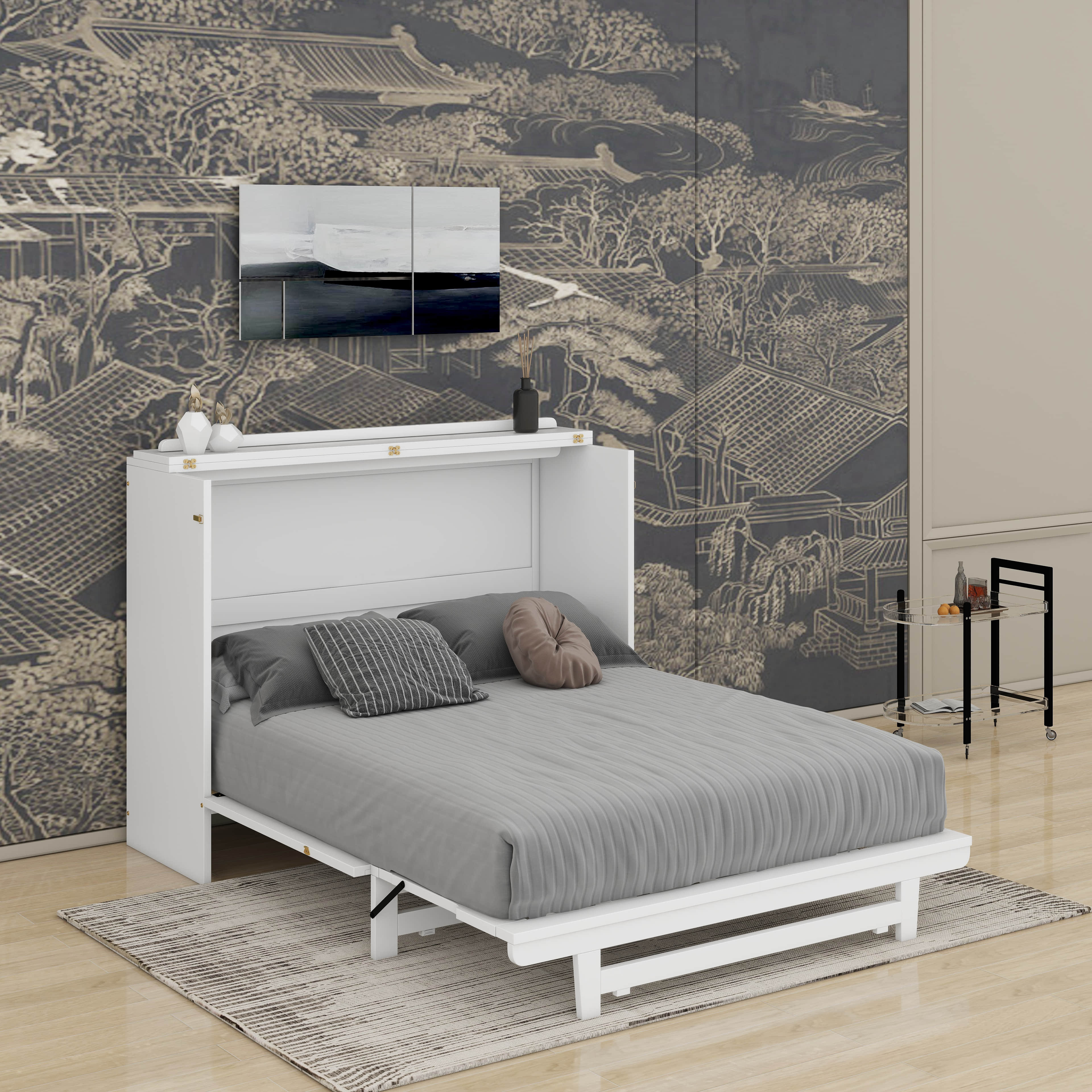 Latitude Run® Murphy Bed With Drawer,USB Ports And Outlets | Wayfair