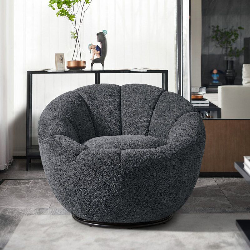Mercer41 Tirian Upholstered Swivel Barrel Chair | Wayfair