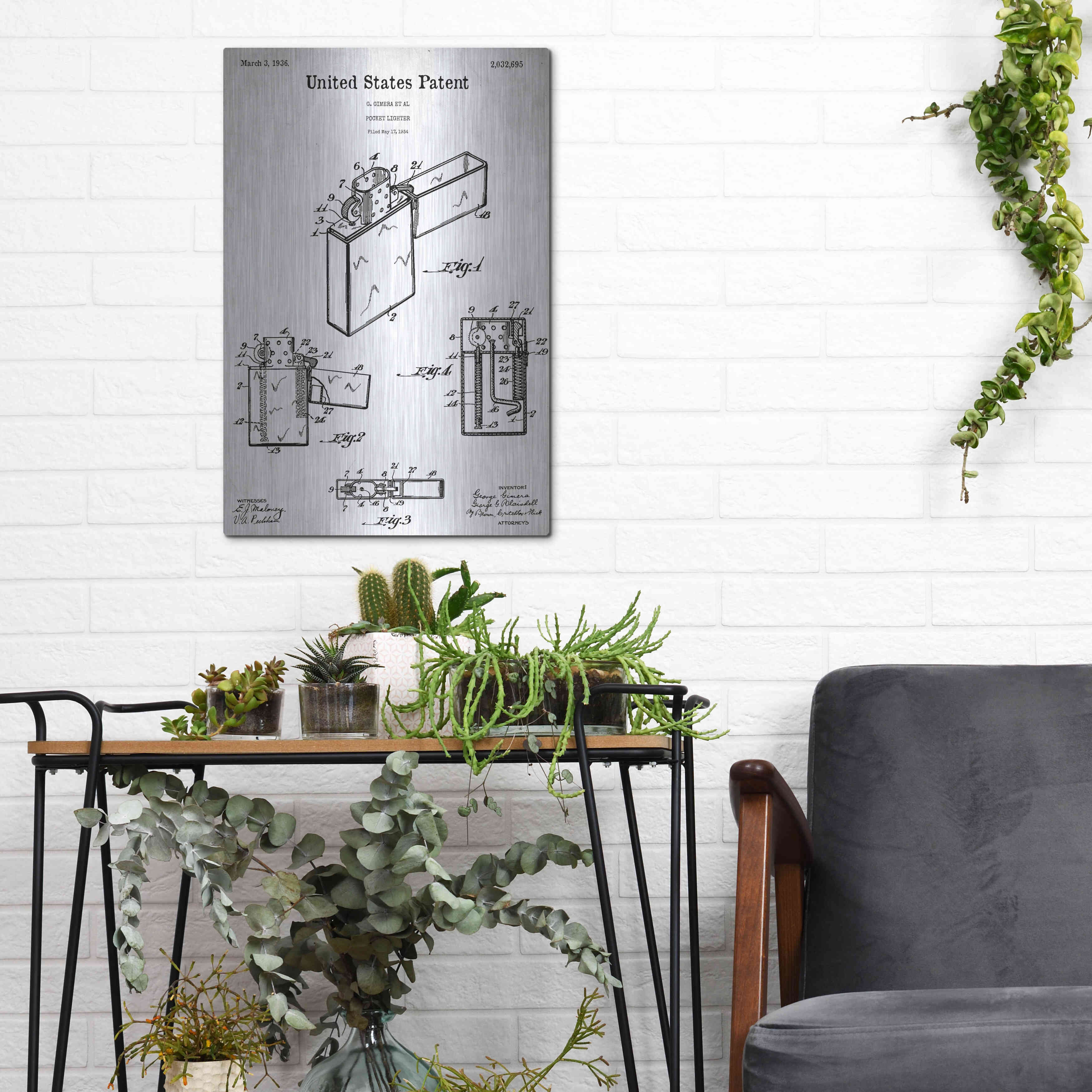 Williston Forge " Pocket Lighter Blueprint Patent White " by Patents ...