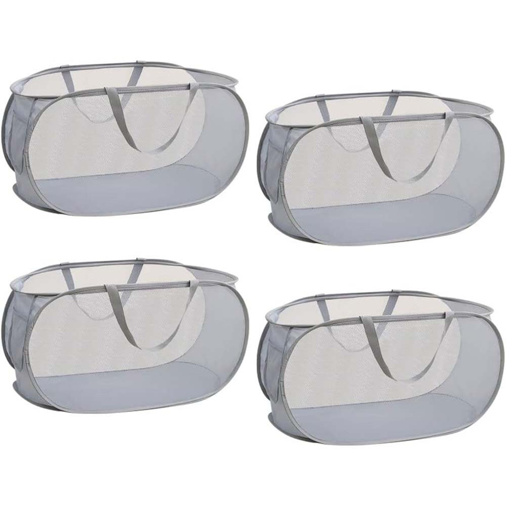 Latitude Run® 4 Pcs Mesh Popup Laundry Hamper, Opening Laundry Basket ...