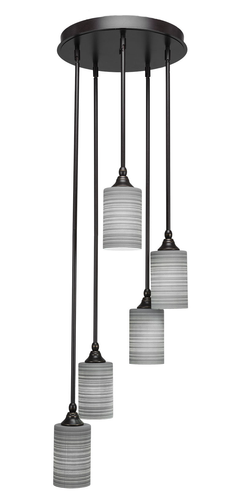 Ebern Designs Shamar 5 Light Stem Hung Cluster Pendalier Shown | Wayfair