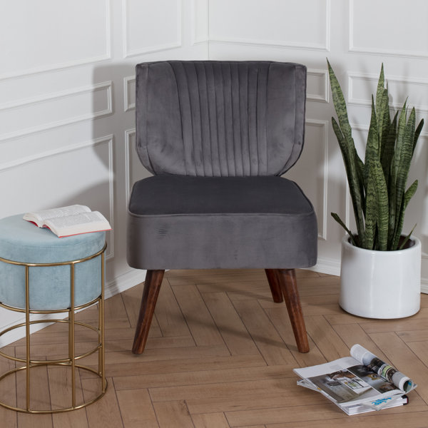 Blue Elephant Velvet Slipper Chair & Reviews | Wayfair.co.uk