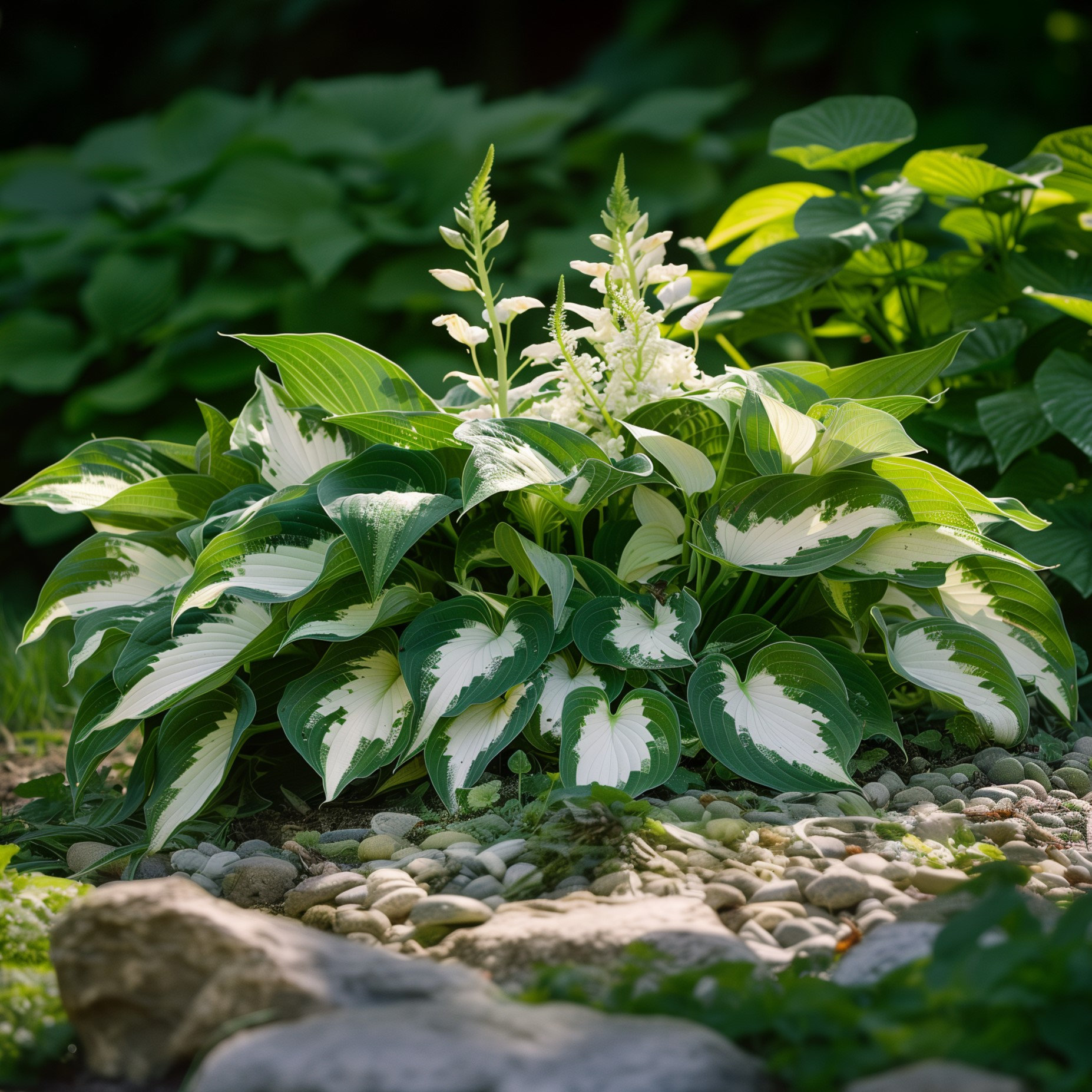 Touch of ECO Fire and Ice Hosta - 3 Bare Roots - Green & White Shade ...