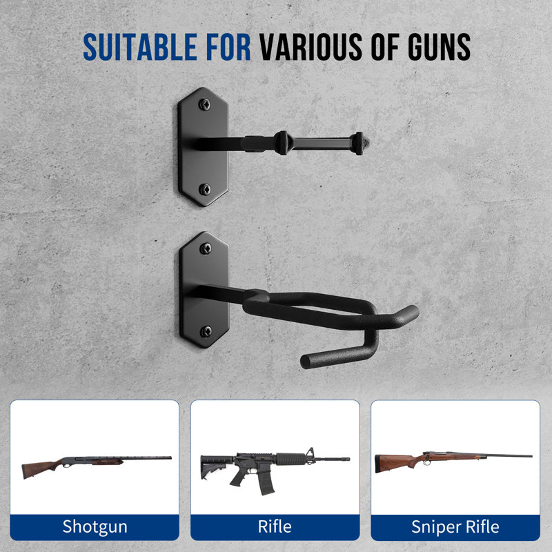 Blacksmith Gun Safe Wall Mounted Rifle Rack | Wayfair