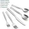 Latitude Run® 20-Piece Hammered Silverware Set, Stainless Steel Square ...