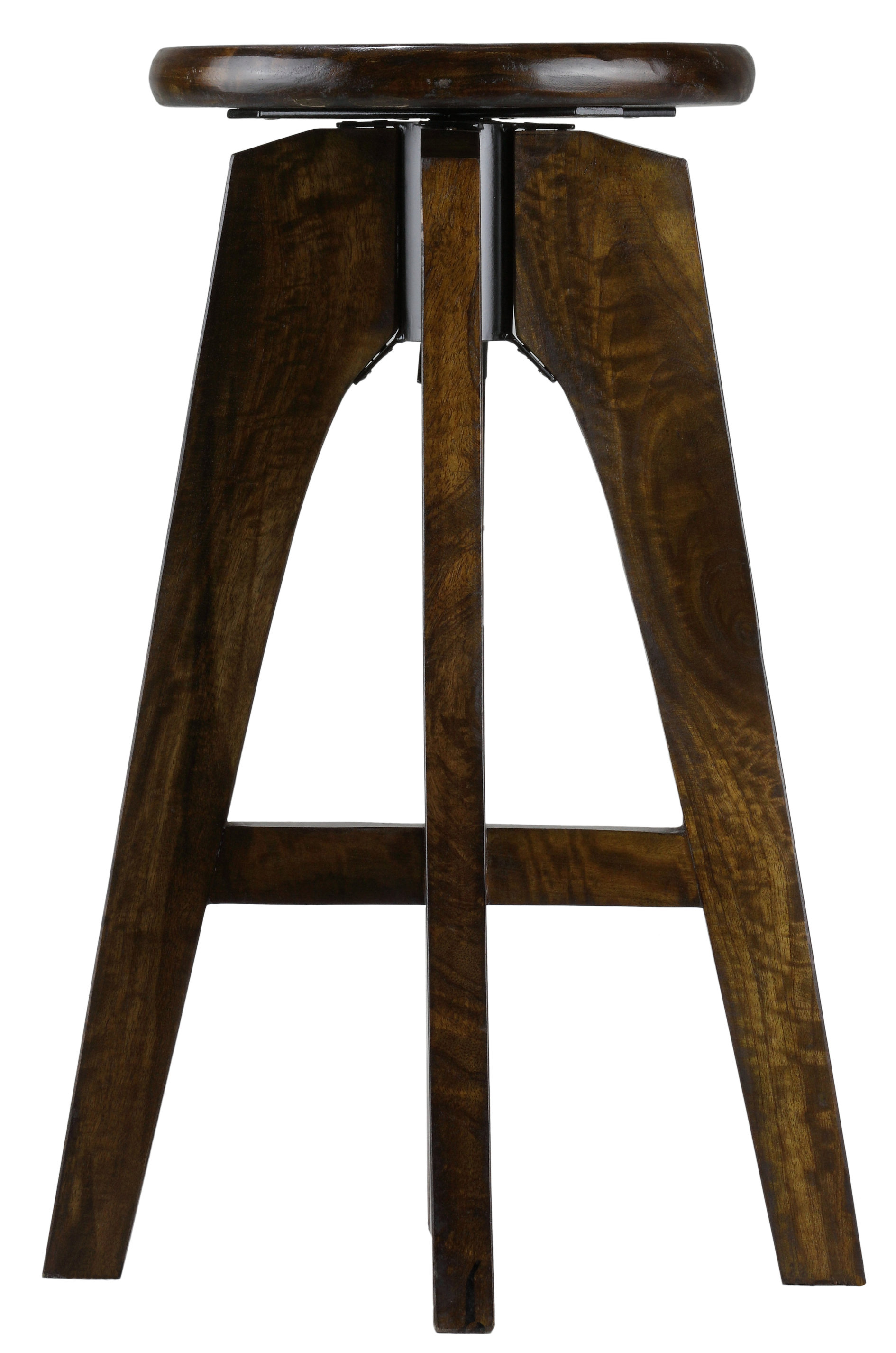 Union Rustic Castellane Swivel Solid Wood Adjustable Height Stool | Wayfair