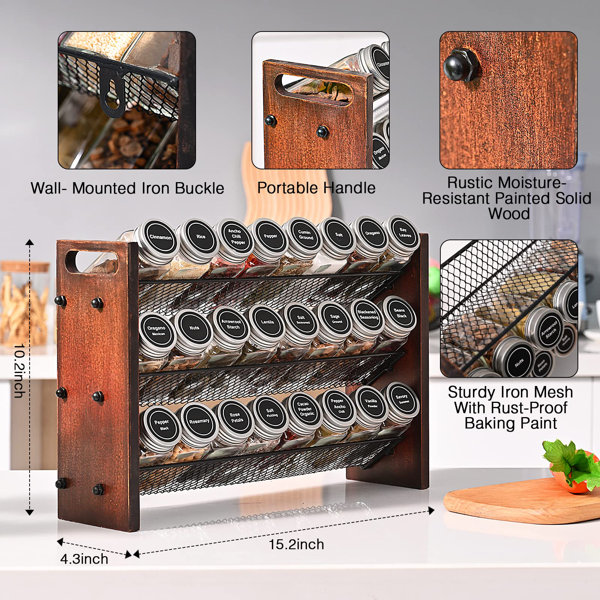 Prep & Savour Spice Rack, Spice Rack Organizer Without Seasoning Jars ...