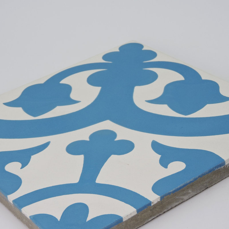 Moroccan Mosaic Melah 8" x 8" Cement Patterned Wall & Floor Tile | Wayfair