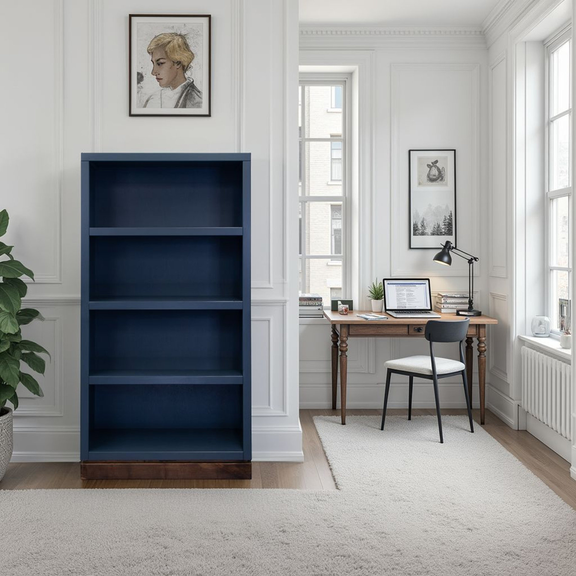 Latitude Run® Modular 60 inch High Bookshelf, No Assembly Required ...
