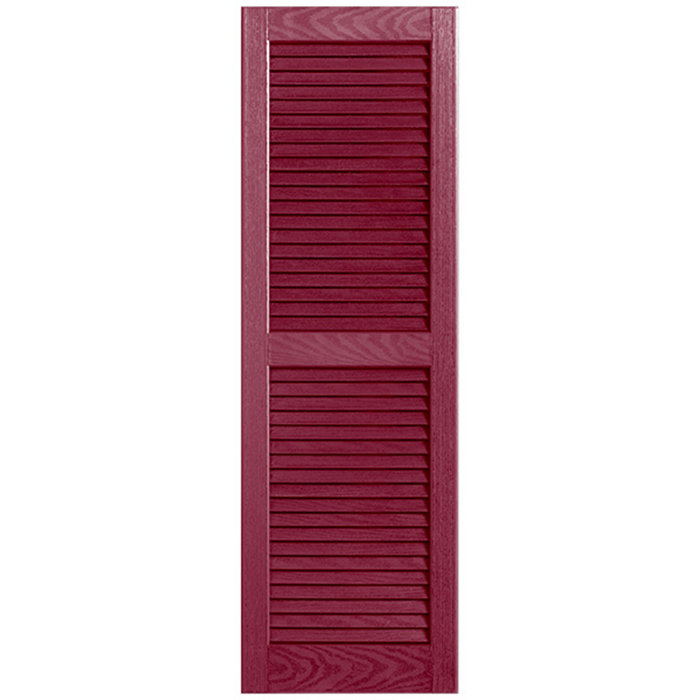 Alpha Shutters Straight Top Open Louver Shutters Pair & Reviews | Wayfair