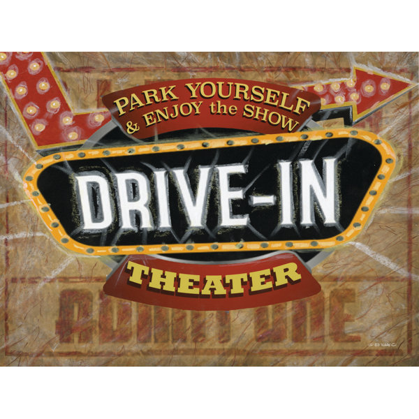 Trinx " Vintage Drive In Theater Sign " by Ed Wargo on Canvas - Wayfair ...