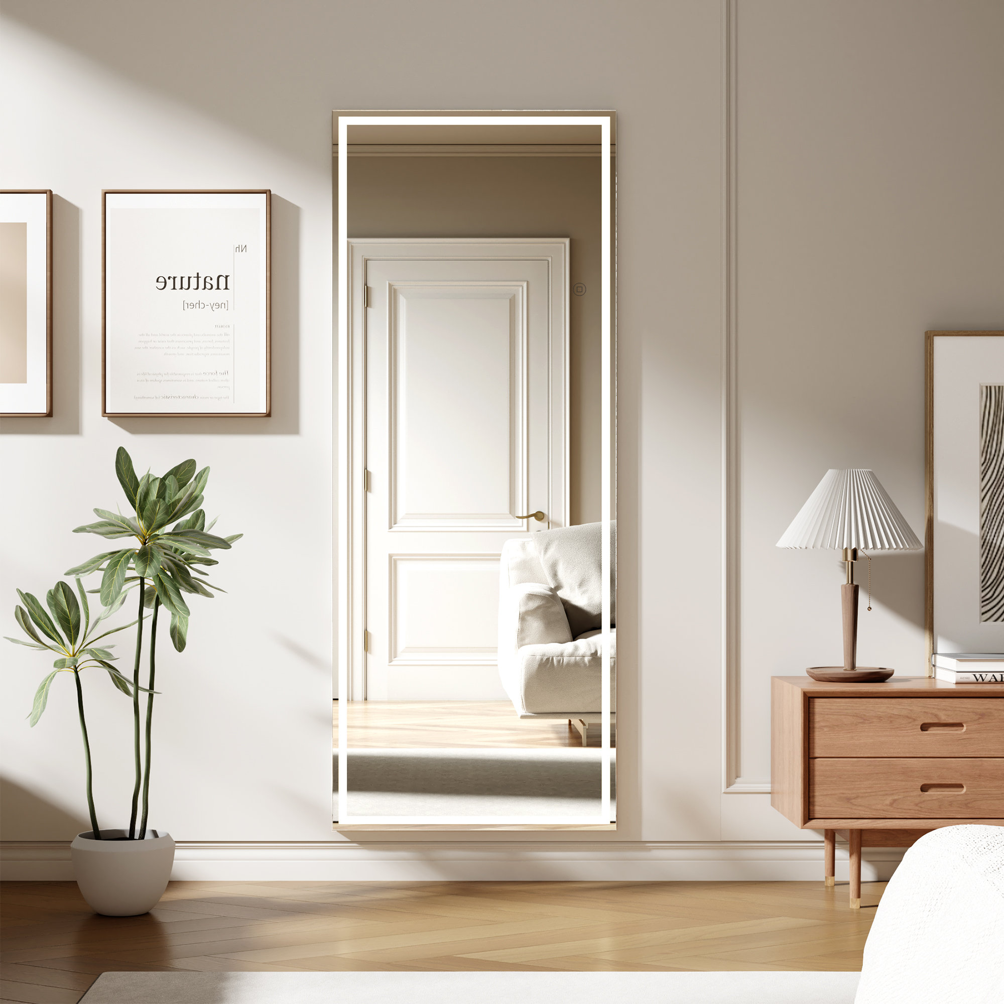 Ivy Bronx LED Mirror Full Length 71"x 28" Full Body Mirror with Light ...