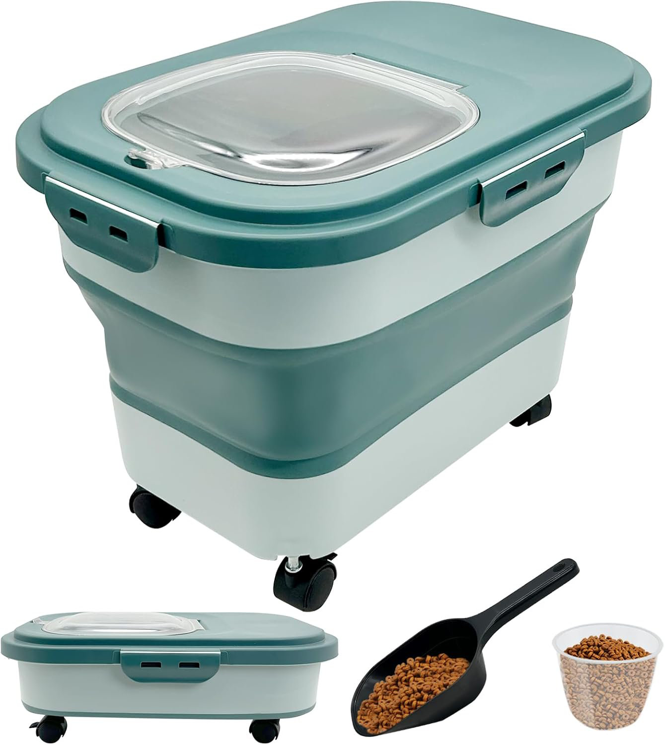 THE WINDOW GUYS OF FLORIDA Collapsible Dog Food Storage Container 20 Lb ...