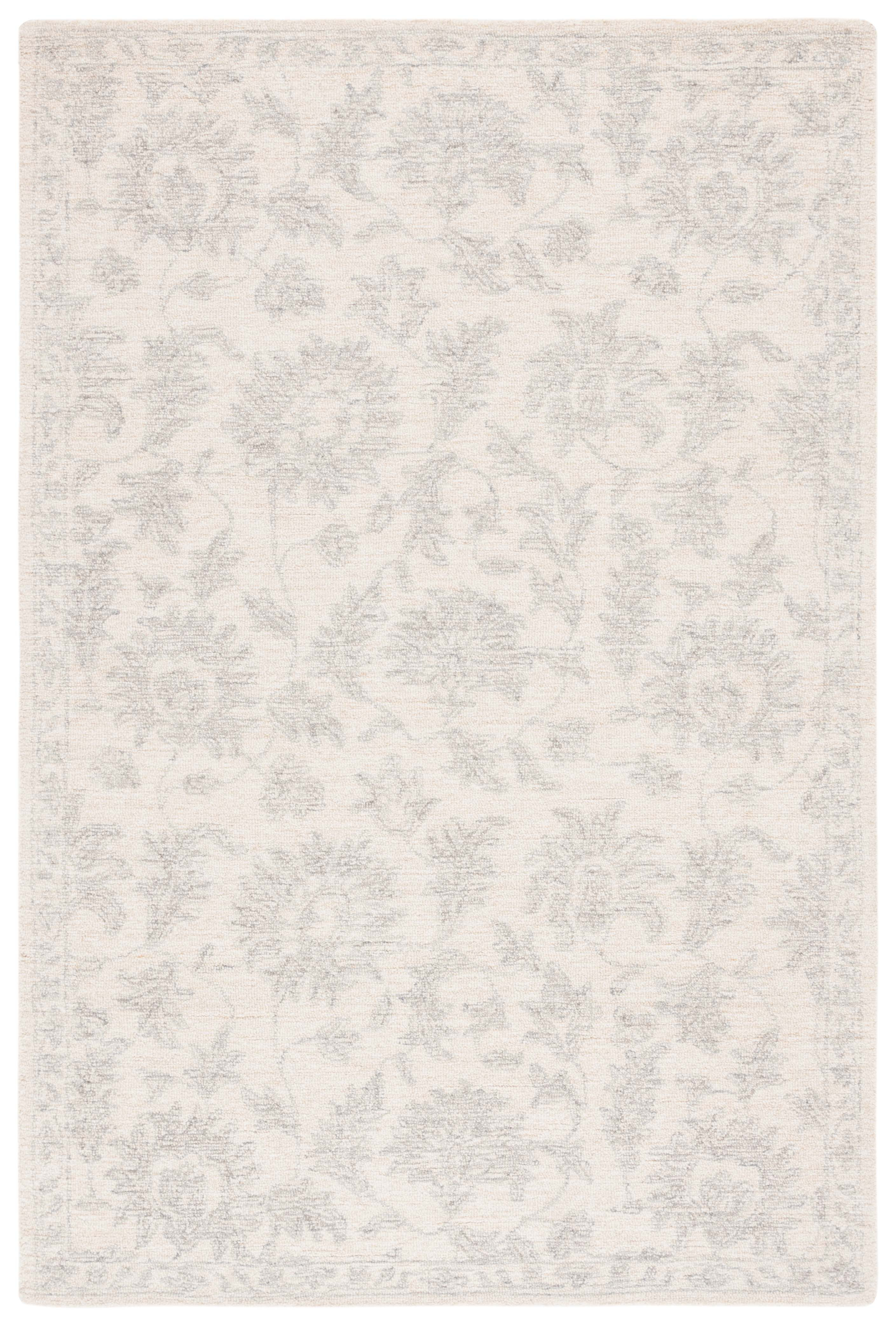 Bungalow Rose Allegonda Oriental Hand Tufted Area Rug in Ivory/Gray ...