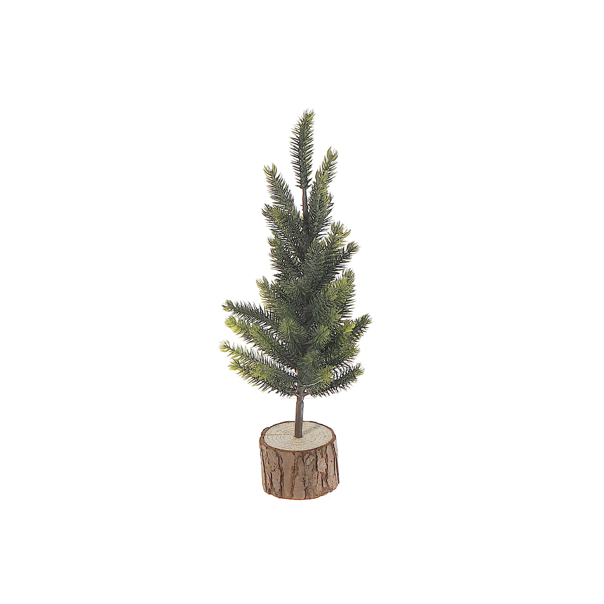 The Holiday Aisle® Pine Tree With Wooden Log Base (12") | Wayfair