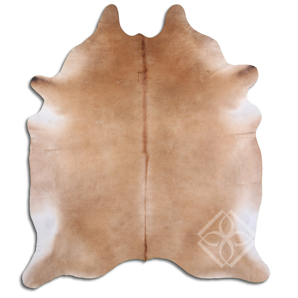 Loon Peak Natural Hair Handmade Cowhide Beige Area Rug | Wayfair