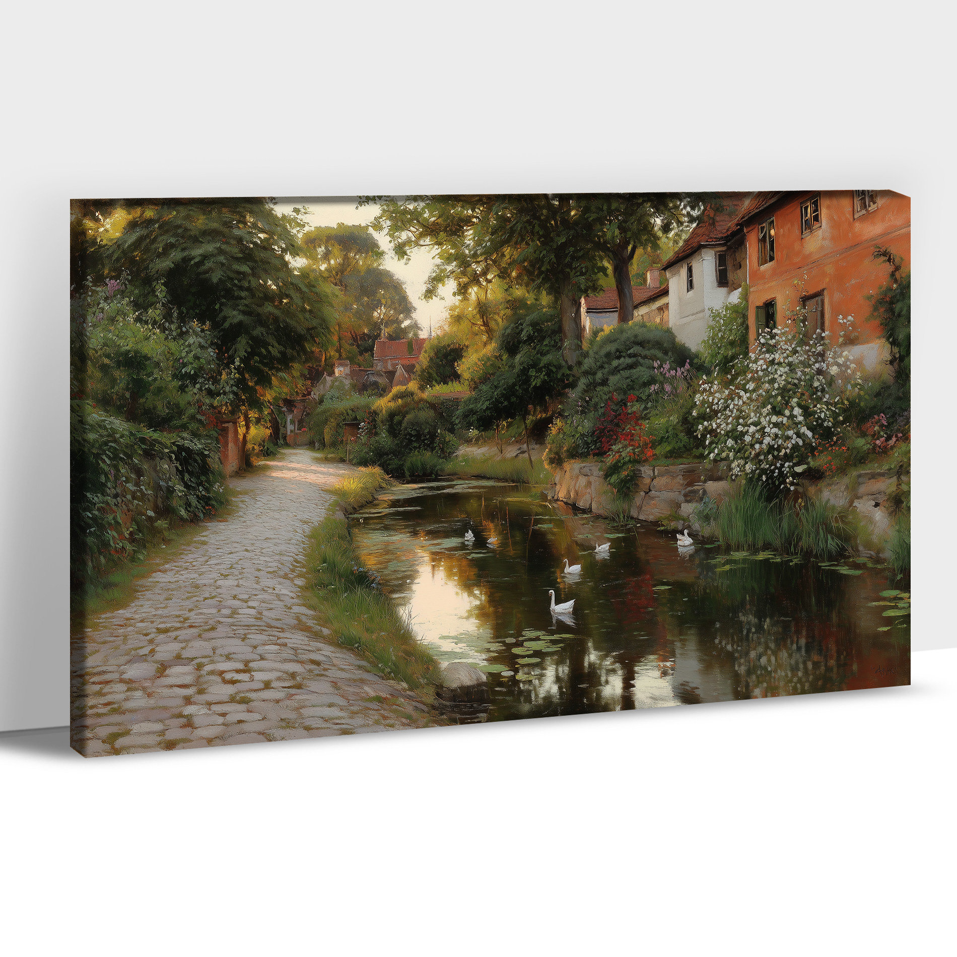 The Holiday Aisle® Serene Village Scene Nature Pictures - Landscape ...