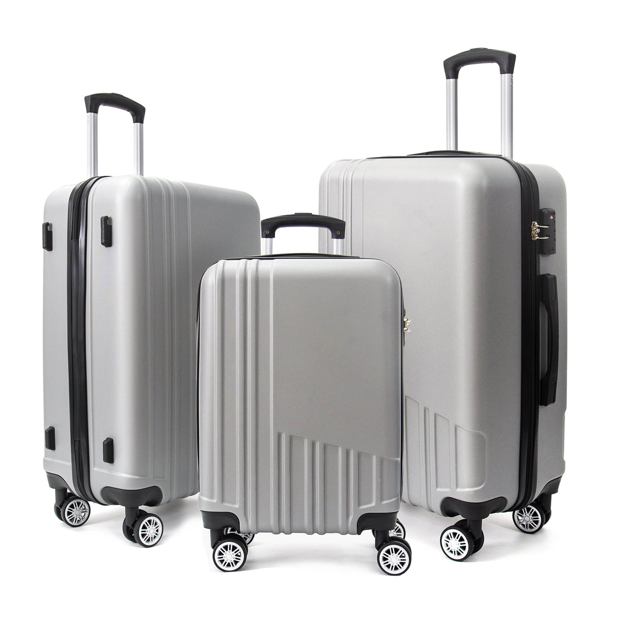EASTERN FLOORING CENTER, INC. Hard Shell ABS 3 Piece Luggage Set | Wayfair