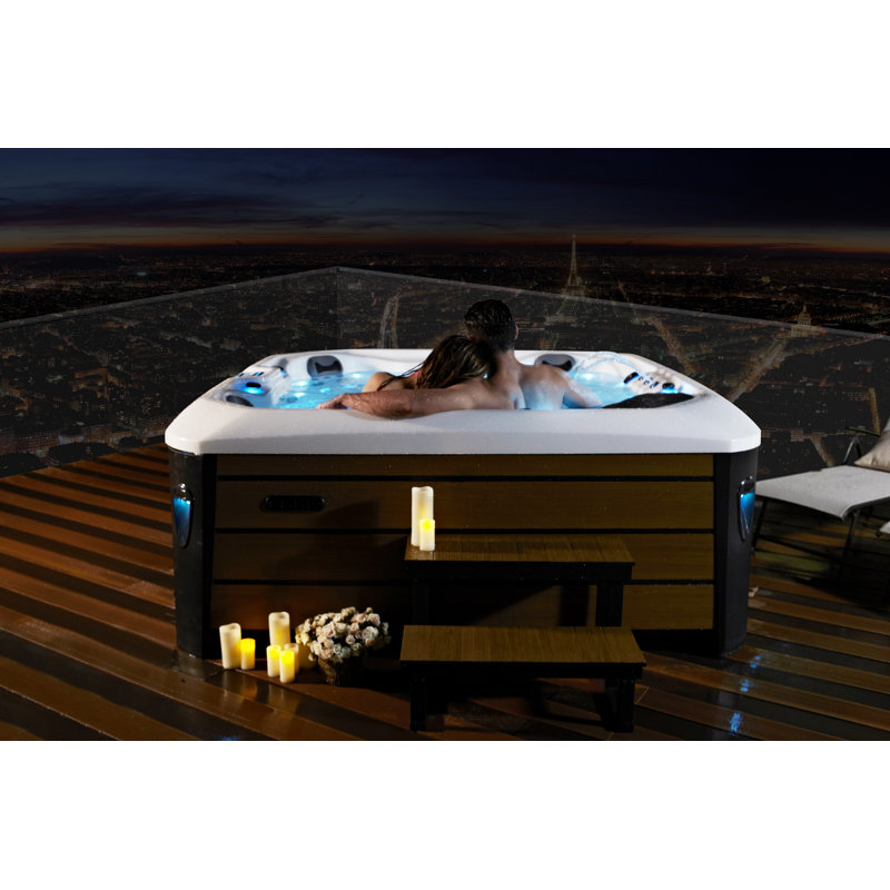 Luxuria Spas 76 - Jet Acrylic Square Hot Tub with Ozonator | Wayfair