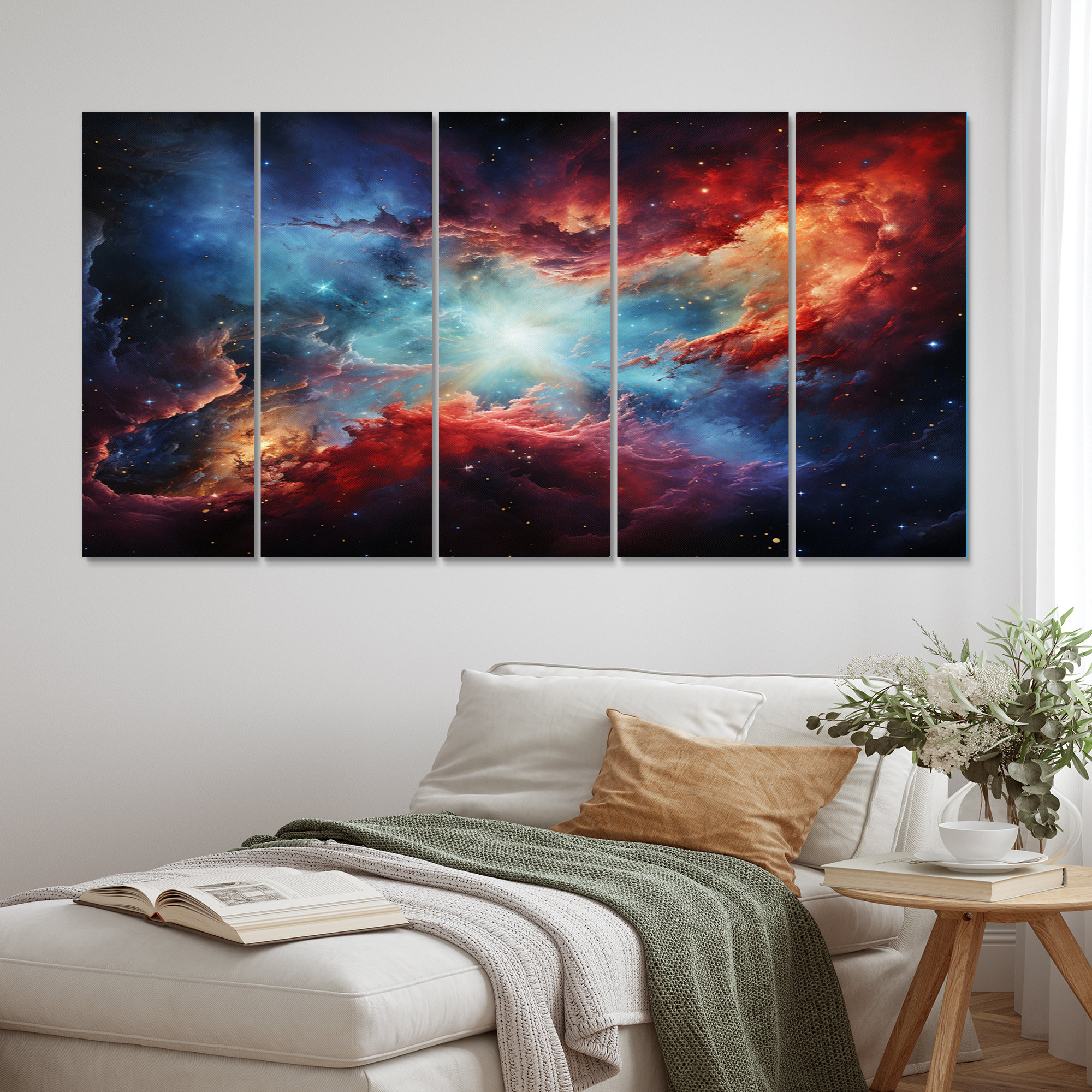 Ivy Bronx Orange Blue Astronomical Galaxy Dreams II - Galaxies Metal ...