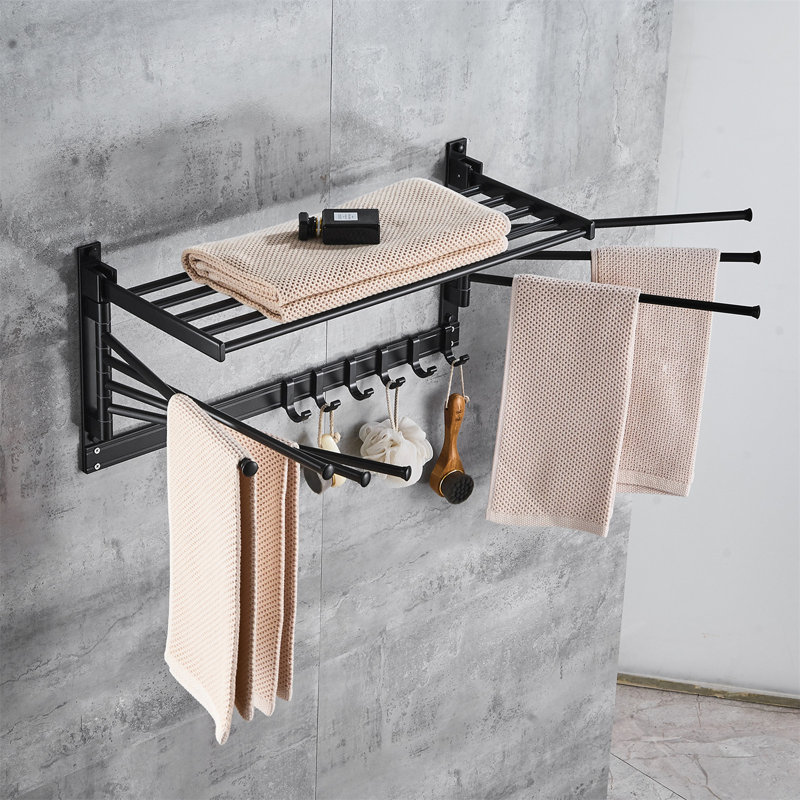 Rebrilliant Aluminum Wall-Mounted Drying Rack & Reviews | Wayfair