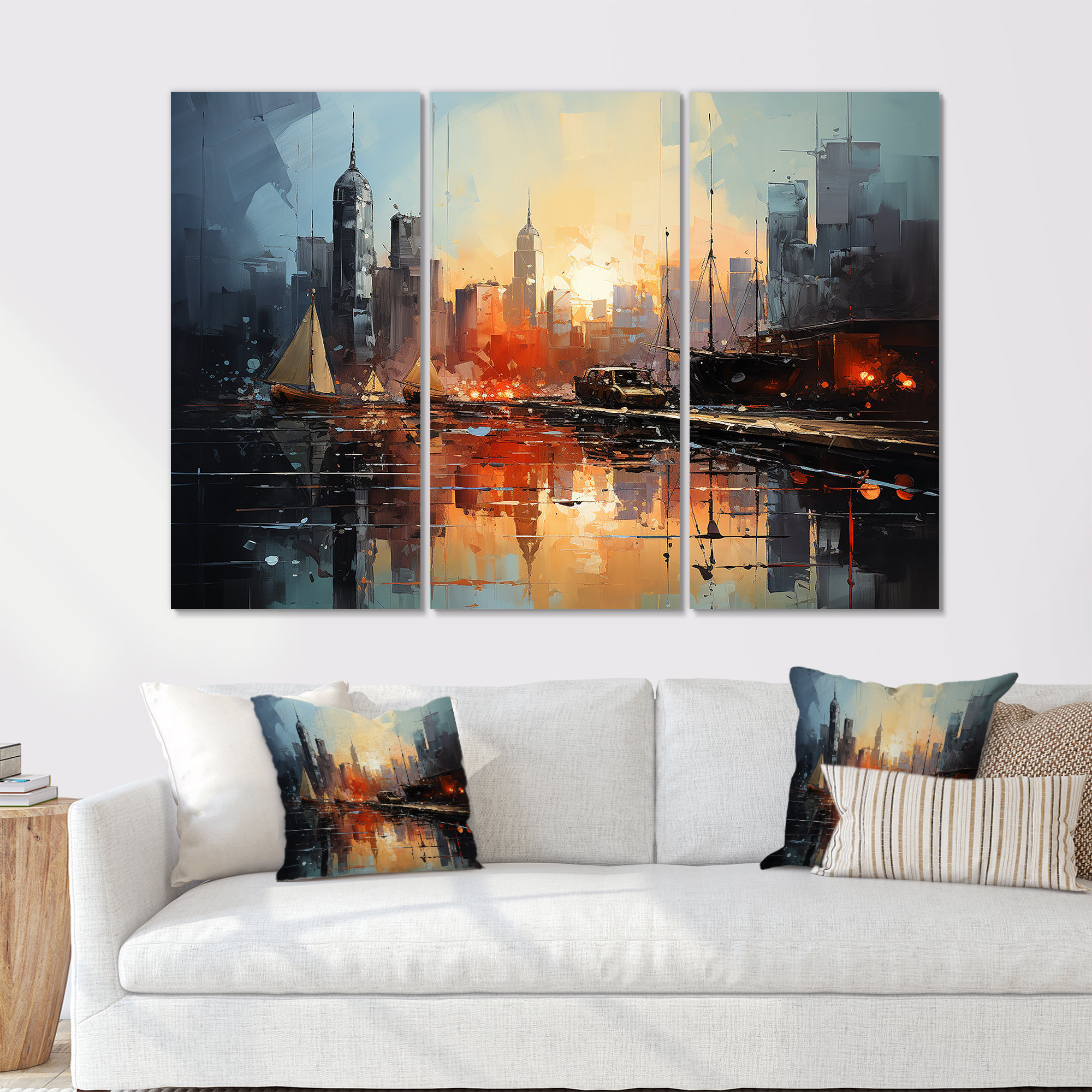 Lark Manor™ Modernism Urban Skyline II - Sky Wall Art Print Set | Wayfair
