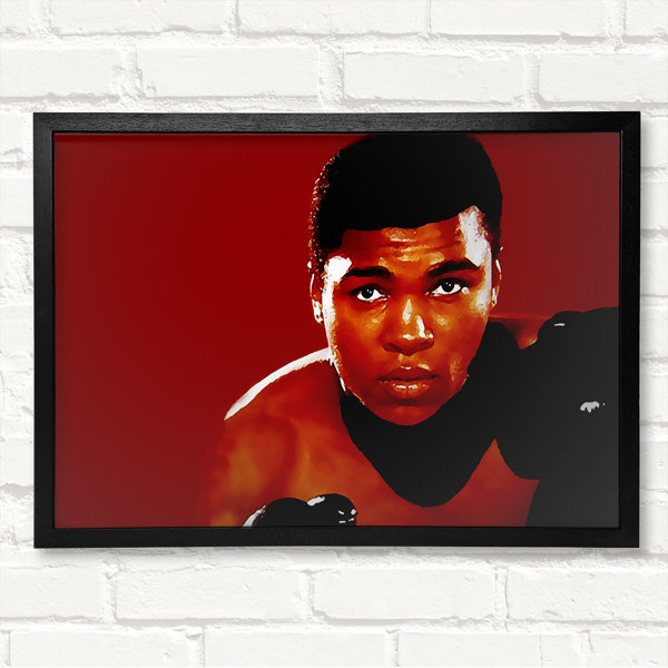 Latitude Run Muhammad Ali Red - Closed Corner Frame Print on Wood ...