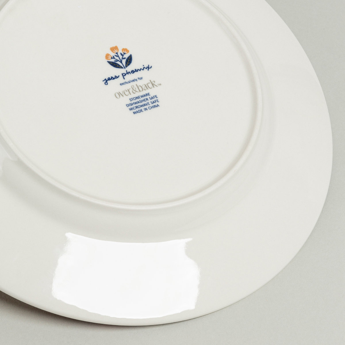 over&back x Jess Phoenix Hand-Finished Stoneware Dinner Plates with In ...